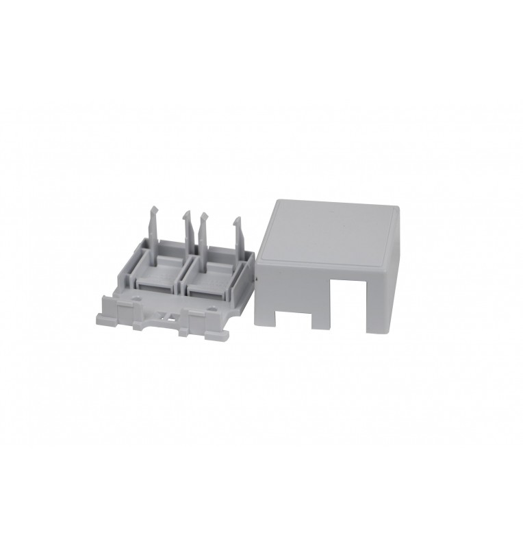 Roseta de superficie para 1 o 2 conectores RJ45 Keystone