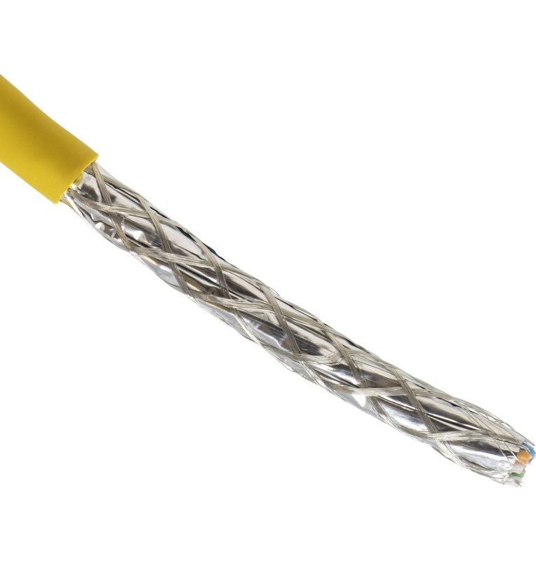 Bobina cable Cat7A S/FTP LSZH 1000Mhz CPR Dca color amarillo (500 mts) Excel: 100-910